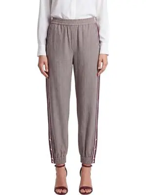 Liu Jo Tailored Trousers With Contrast Piping - Brown