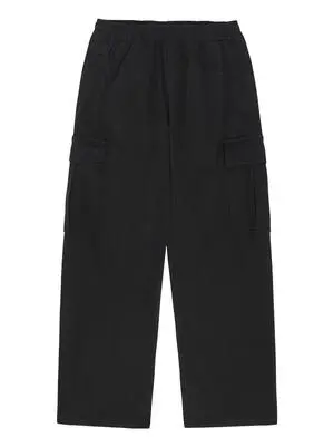 AN-Y1 Stretch-cotton Cargo Sweatpants - Black