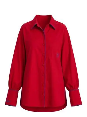 OFUURE Rue Button-up Shirt With Back Tie Detail - Red