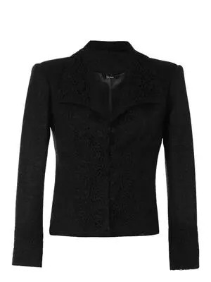 LUNA FASHION HOUSE Jody Tailored Lace Blazer - Black