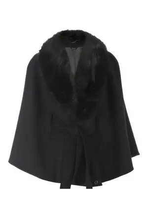 LUNA FASHION HOUSE Wool Cape, Selina - Black