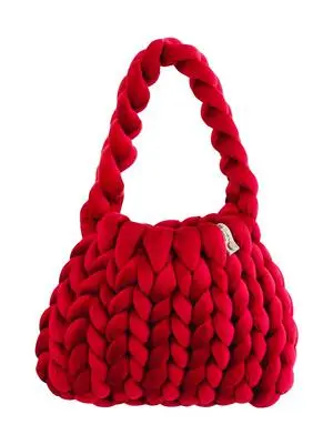ILLLINA Burgundy Velvet Statet Bag – Mini Velvet Cake - Red