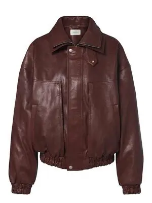Magda Butrym Leather Blouson Jacket - Brown