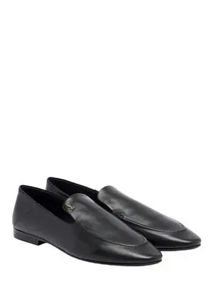 Saint Laurent Alain Leather Loafers - Black