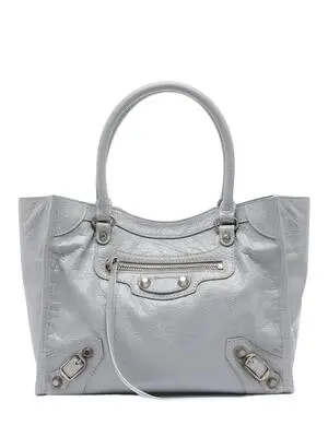 Balenciaga Le City Mini Leather Top-handle Bag - Grey