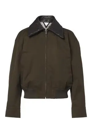 Bottega Veneta Intrecciato Cotton Blouson Jacket - Green