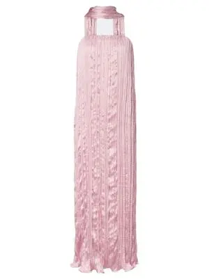 Posse Esme Scarf-detail Crinkled Maxi Dress - Pink