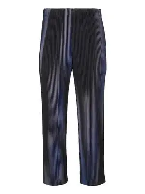 Issey Miyake Homme Plissé Pleated Straight-leg Trousers - Blue