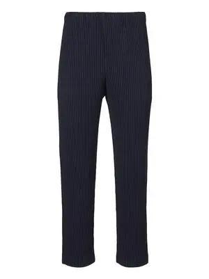 Issey Miyake Homme Plissé Pleated Straight Leg Trousers - Blue