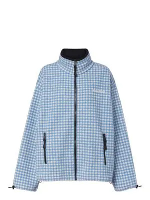 Miu Miu Miu Miu Gingham Fleece Jacket Blue