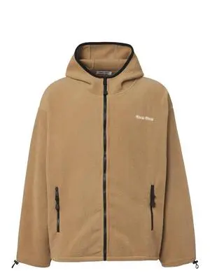 Miu Miu Hooded Fleece Jacket - Beige