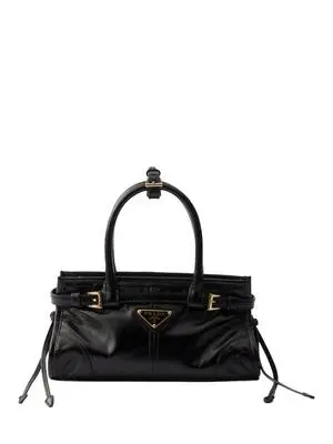 Prada Bonnie Mini Leather Handbag Black