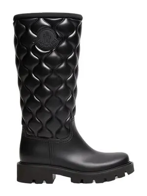 Moncler Kickstream Quilted Knee-high Boots - Black