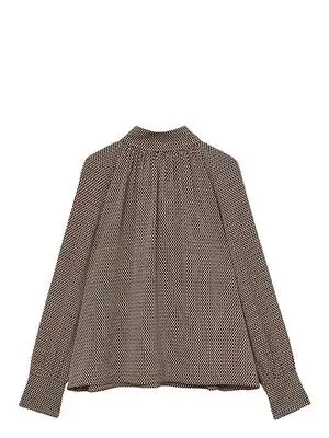 REISS Eden Geometric Print Blouse - Red