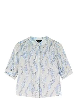 Whistles Textured Ditsy-stem Woven Shirt - Multi-coloured