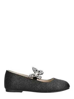 BABYWALKER Sparkle Butterfly Ballet Flats - Black
