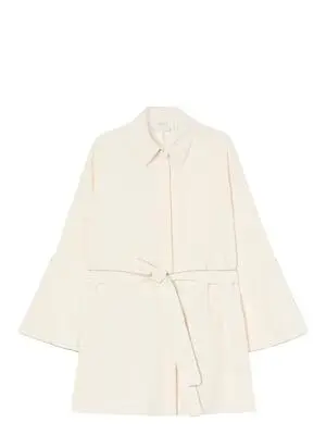 Marina Rinaldi Embellished Belted Blazer - Ivory