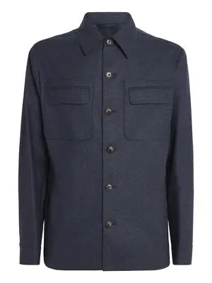 Pal Zileri Virgin Wool Overshirt - Navy