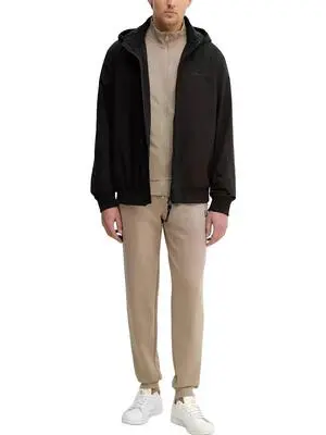 EA7 Logo-print Hooded Jacket - Black