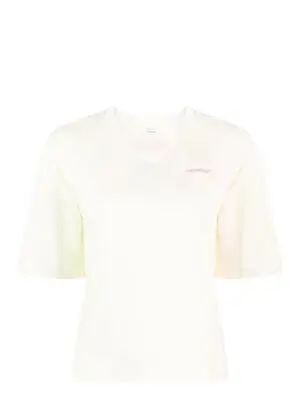 Off-White Walking Cotton T-shirt - Neutrals