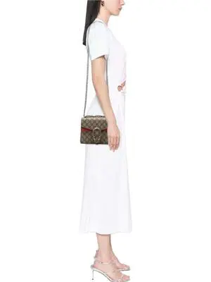 Gucci Gg Supreme Dionysus Crossbody Bag - Neutrals