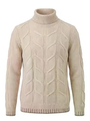 Altea Cable Knit Roll Neck Sweater - Neutrals