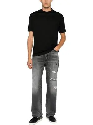 Emporio Armani Distressed Faded Jeans - Grey