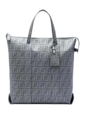 Fendi 2010-2026 Zucca Spalmati Tote Bag - Grey