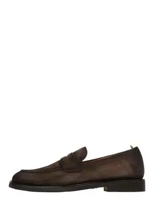 Officine Creative Opera Flexi 101 Suede Penny Loafers - Brown