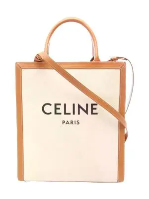 Celine 2021-2022 Small Canvas Vertical Cabas Satchel - Brown