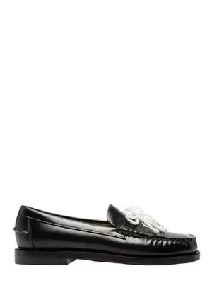 SEBAGO Bow Embellished Loafers - Black