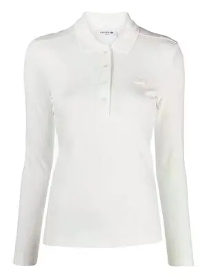 Lacoste Piqué Cotton Polo Top - White