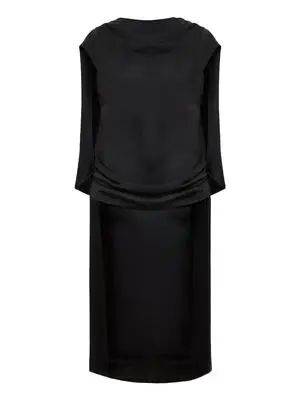 Simkhai Bella Draped Detail Tunic Top - Black
