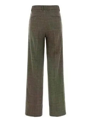 PT TORINO Lola Check Pattern Trousers - Brown