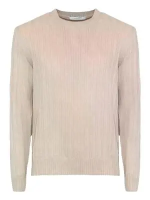 CRUCIANI Ribbed-knit Crew-neck Sweater - Neutrals