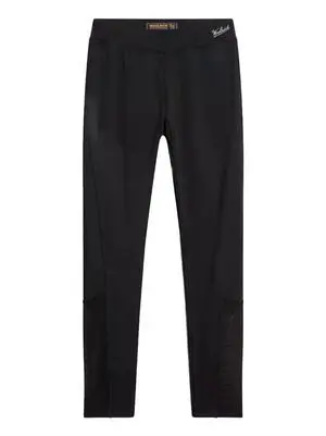 Woolrich Logo-print Mesh-panel Leggings - Black