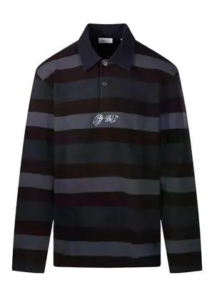 Off-White Striped Logo-embroidered Sweater Black