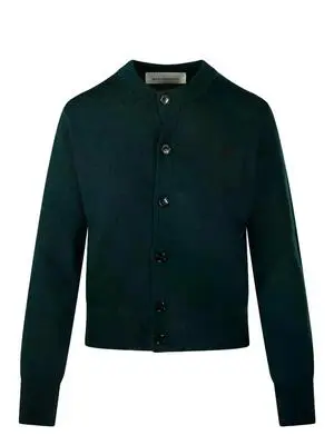AMI Paris De Coeur Button-up Cardigan - Green