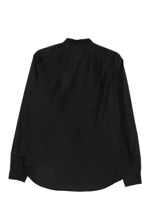 COSTUMEIN Mandarin-collar Concealed-fastening Shirt - Black