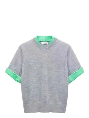 Dorothee Schumacher Layered-effect V-neck T-shirt - Grey