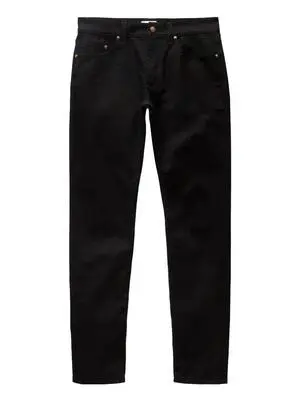 Versace Slim Fit Jeans With Medusa Embroidery - Black