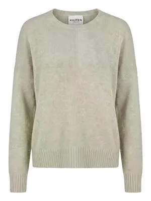 KUJTEN Oversized Cashmere Crew Neck Sweater - Neutrals