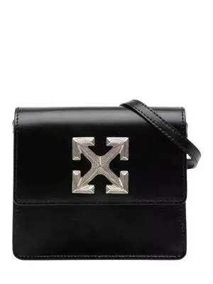Off-White 2019 Calfskin Jitney 0.7 Bag Crossbody Bag - Black