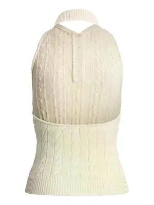 Polo Ralph Lauren Cable Knit Halter Jumper - Neutrals