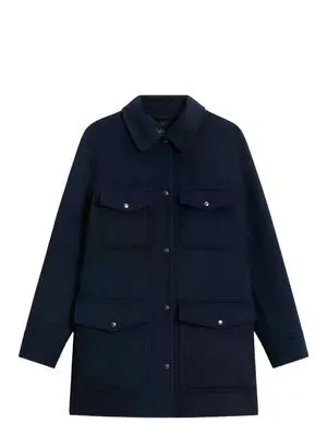 Woolrich Snap-button Pocket Coat - Blue