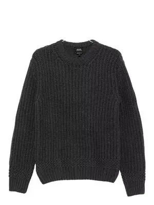 A.p.c. Chunky Knit Crew Neck Sweater - Grey