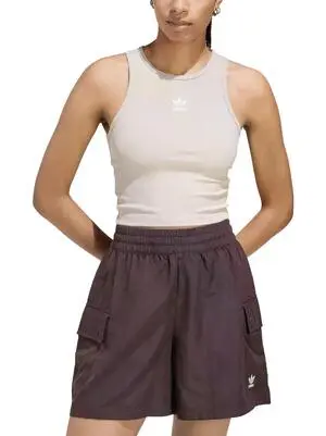 Adidas Ribbed Knit Tank Top - Neutrals