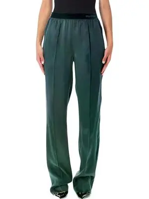 TOM FORD Tom Ford Peach-Feel Silk Satin Pyjama Trousers Green