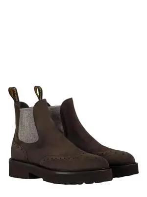 DOUCAL'S Beatle Suede Chelsea Boots - Brown