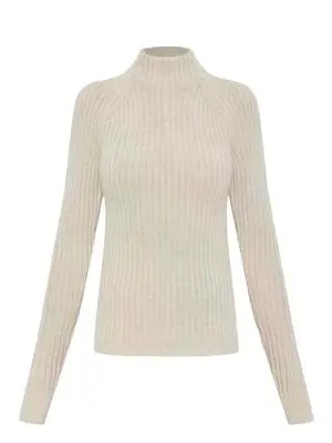 Isabel Marant Étoile ISABEL MARANT Virginia Ribbed Merino Wool Pullover Neutrals